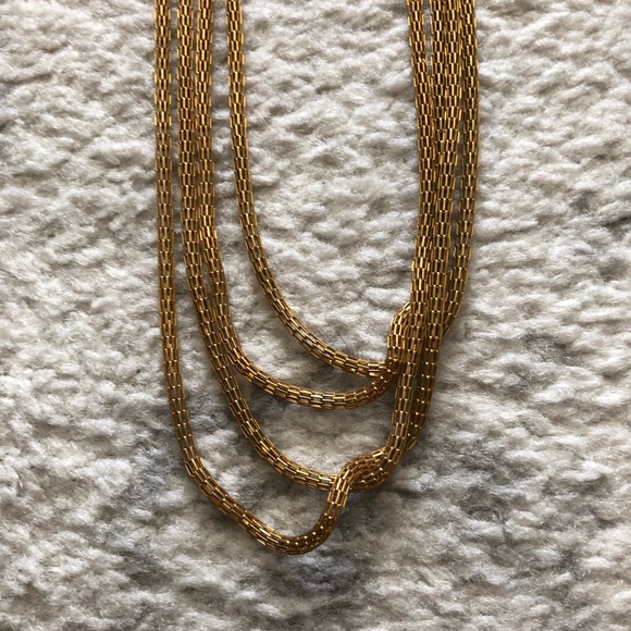 Vintage | Jewelry | Vintage Gold Layered Strand Chain Necklace | Poshmark